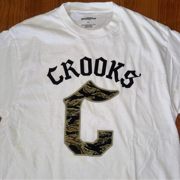 Crooks & Castles | Shirts | Crooks Castles Camo C Text Logo Skater ...